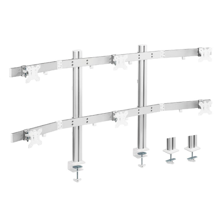 Multi Display Aluminum Monitor Arms 6 screens